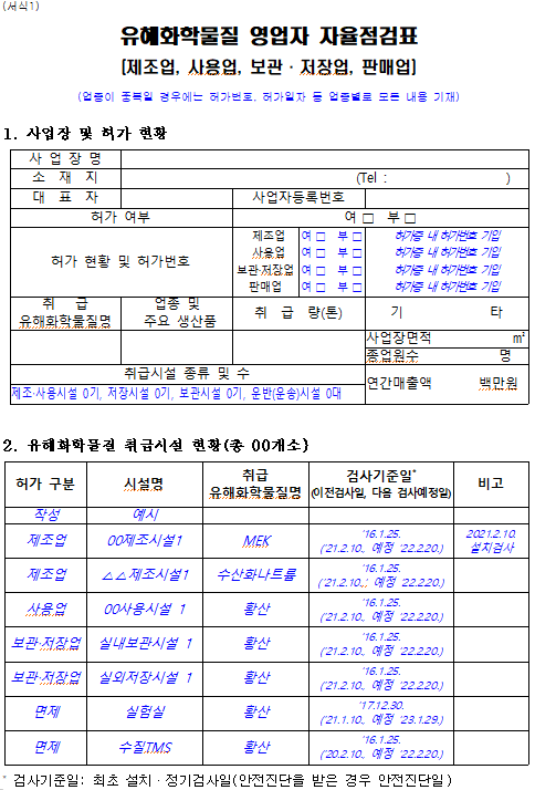 유해화학물질 취급시설 비대면 점검 자료 안내 금강유역환경청 네이버 블로그